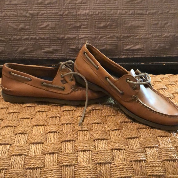 Sperry | Shoes | Mens Sperry Topsiders Tan Leather Only Worn A Handful ...